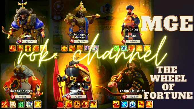 Update chọn tướng Thống Đốc ( MGE) và tướng vòng quay (The Wheel of ...